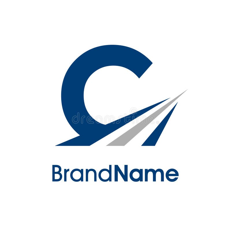 Simple Illustration Initial C Road Logo Stock Vector - Illustration of ...