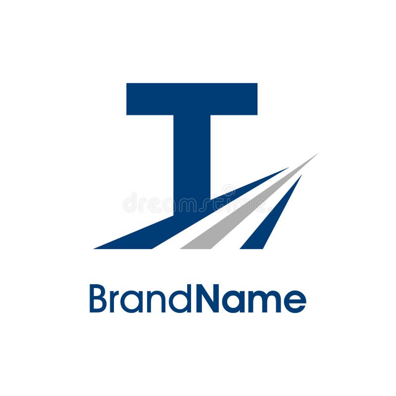 Simple Illustration Initial T Road Logo Stock Illustration ...