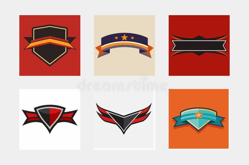 Modern Logo Design Header Set Vector Illustration Stock Vector ...