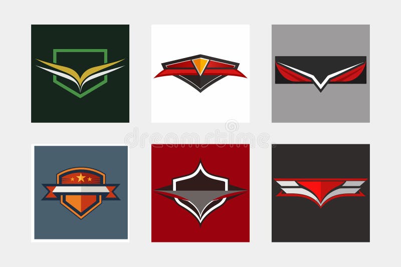 Modern Logo Design Header Set Vector Illustration Stock Vector ...