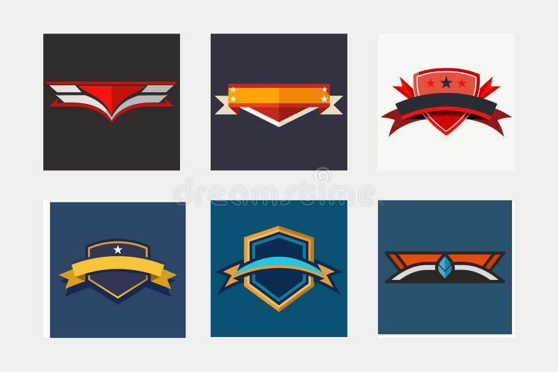 Modern Logo Design Header Set Vector Illustration Stock Vector ...