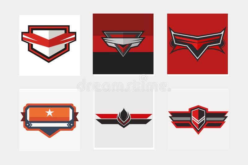 Modern Logo Design Header Set Vector Illustration Stock Vector ...