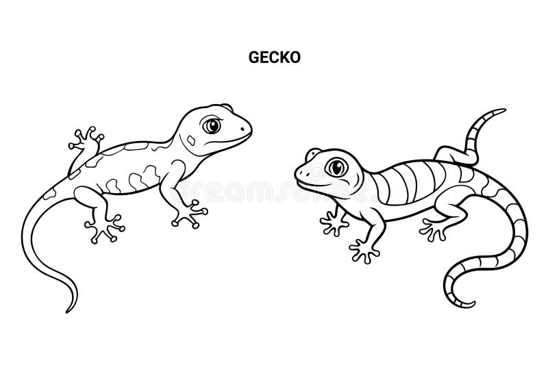 Versatile Vector Gecko: Perfect Outline for Any Project Stock Vector ...