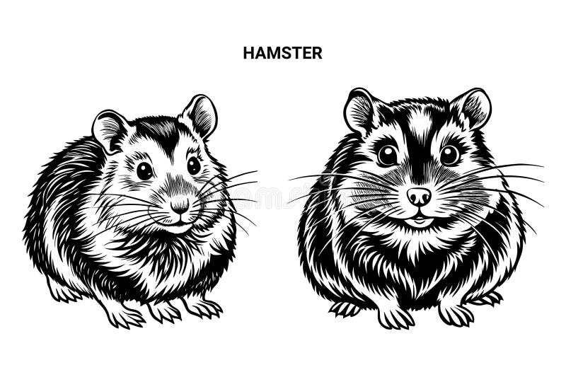 Versatile Vector Hamster: Perfect Silhouette for Any Project Stock ...