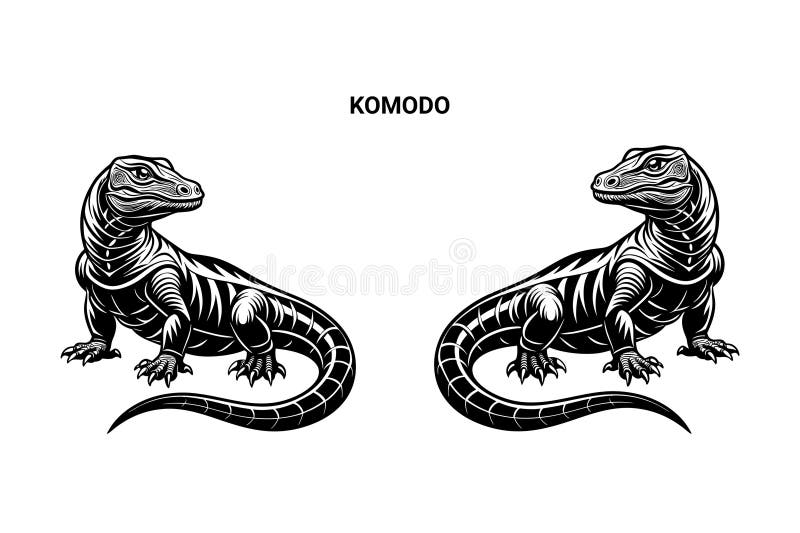 Versatile Vector Komodo: Editable Silhouette Perfect for Any Project ...
