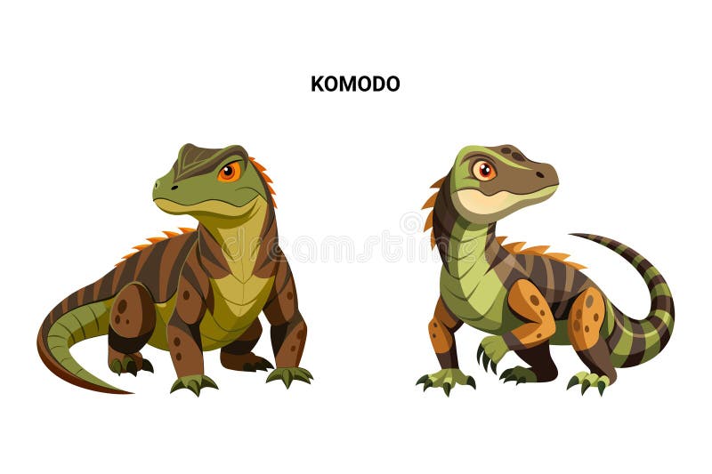 Versatile Vector Komodo: Editable Color Perfect for Any Project Stock ...