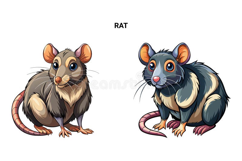 Versatile Vector Rat: Editable Color Perfect for Any Project Stock ...