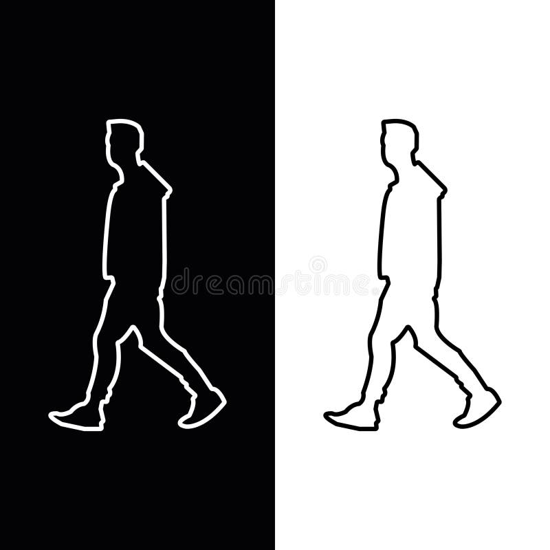 People Walking Icon Sign Symbol Flat Stock Illustration - Illustration ...