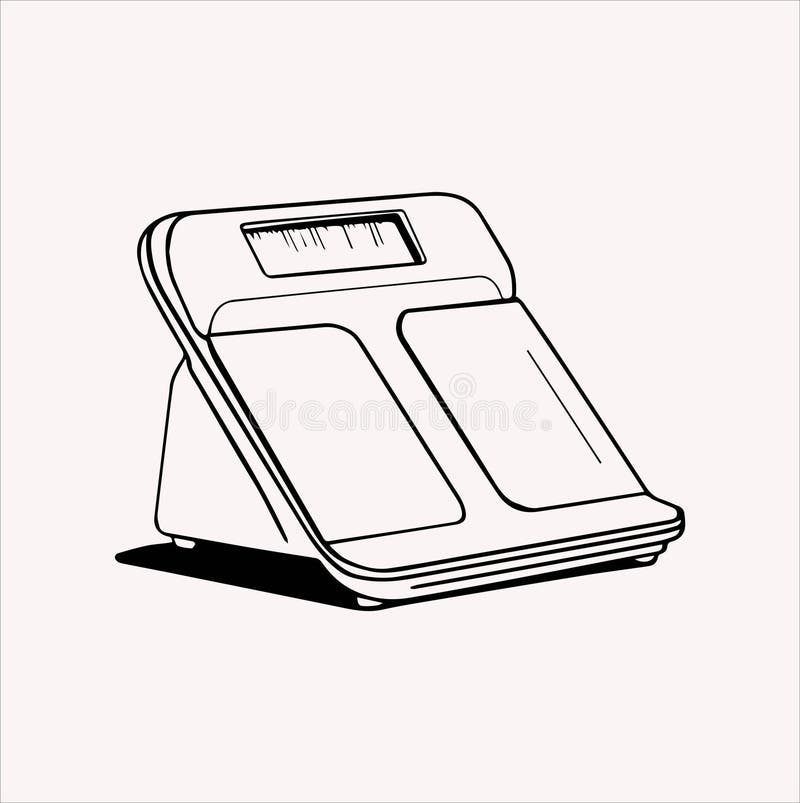 A Weight Balance Scale Silhouette on a Solid White Background. Stock ...