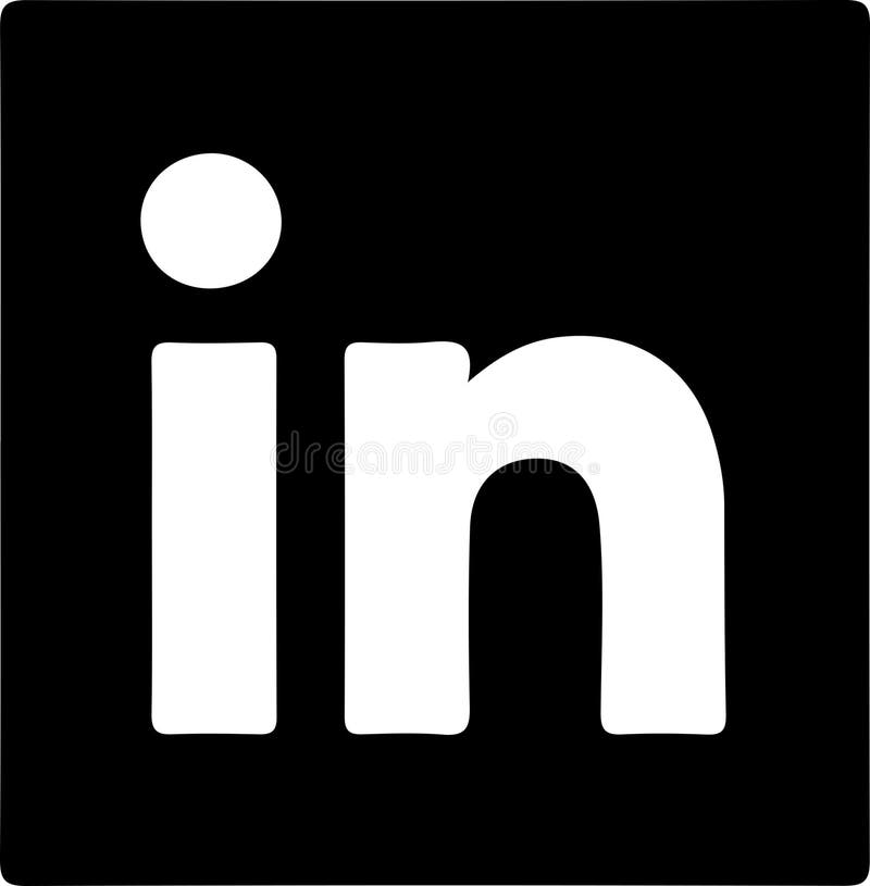 LinkedIn Icon Linkedin Symbol Vactor Icon with White Backgroun Stock ...