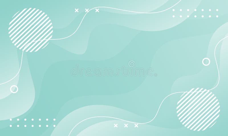Soft Green Gradient Abstract Wavy Background with Geometric Shapes ...