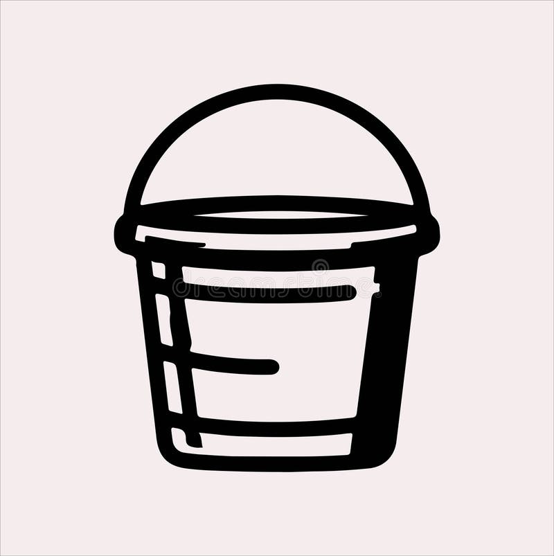 Bucket Bag Outline Drawing Vector,bucket Bag in a Sketch Style, Bucket ...