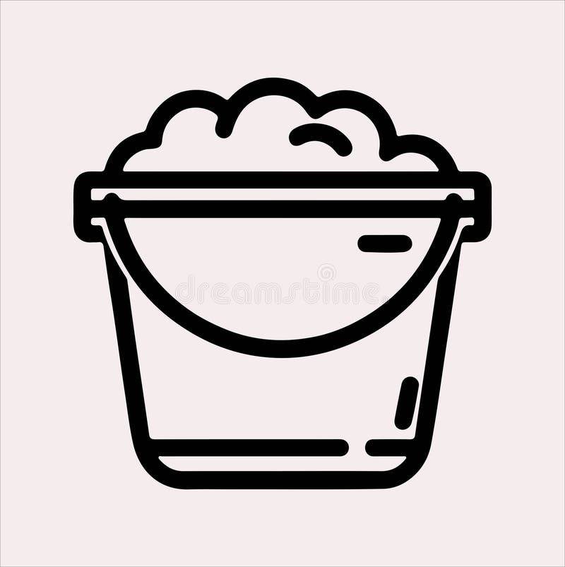 Bucket Bag Outline Drawing Vector,bucket Bag in a Sketch Style, Bucket ...
