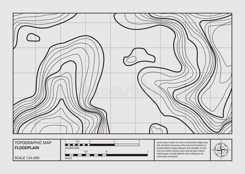 River Topographic Lines Stock Illustrations – 134 River Topographic ...
