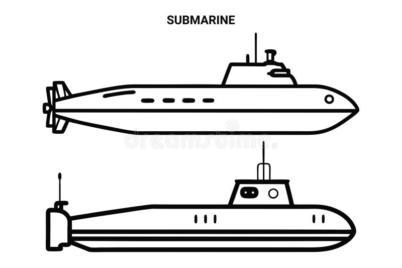 Submarine Outline Stock Illustrations – 5,019 Submarine Outline Stock ...