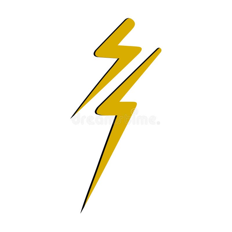Neon Lightning Flash Icon. Lightning Bolt Icons Stock Vector ...