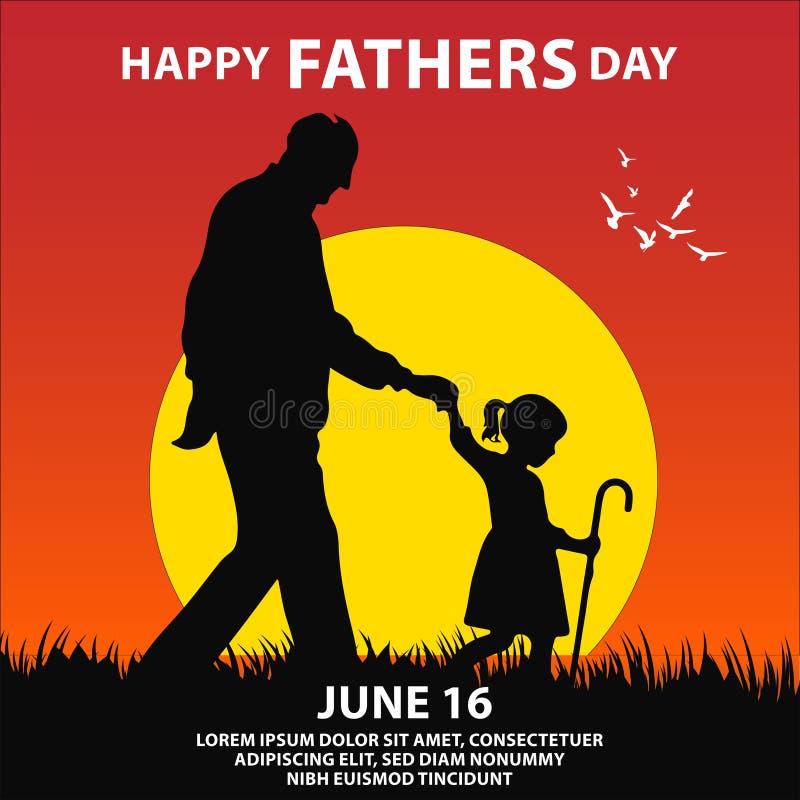 Happy Father S Day Vector Template Design Stock Vector - Illustration ...