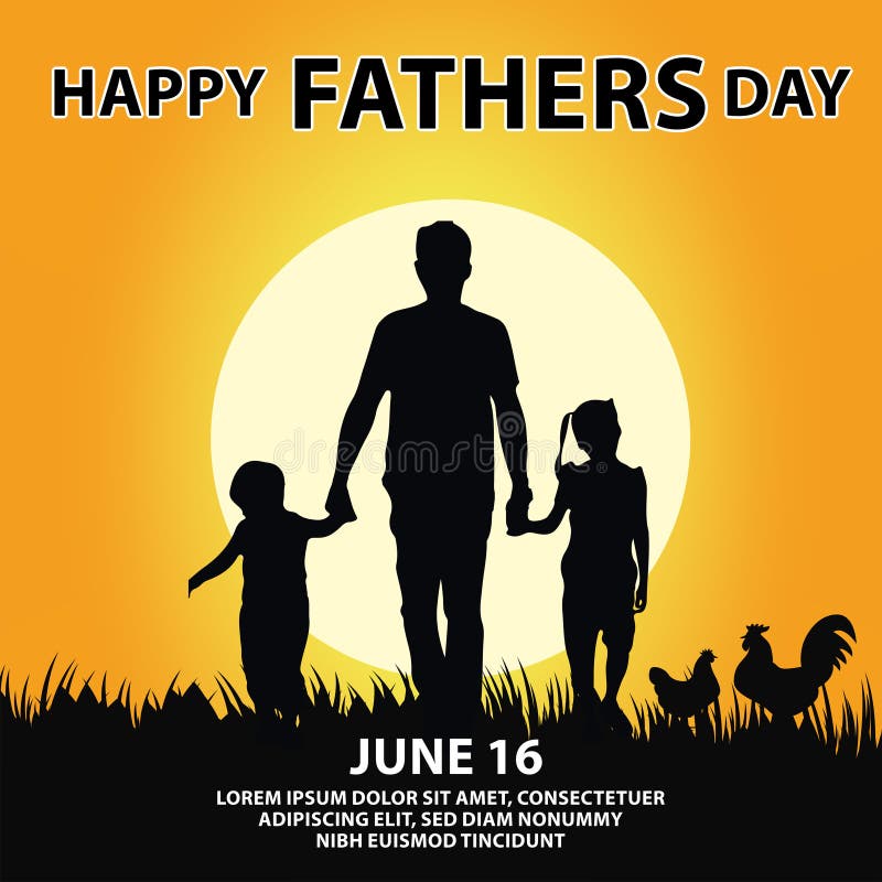 Happy Father S Day Vector Template Design Stock Vector - Illustration ...