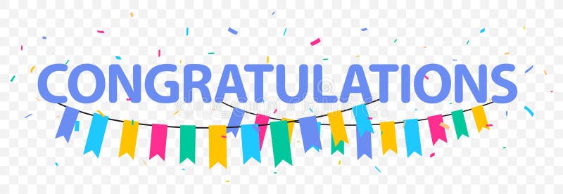 Congratulations Banner , Isolated on Transparent Background Stock ...