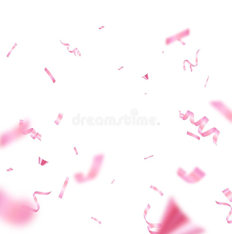Beautiful Pink Confetti Banner for Party and Celebration Background ...