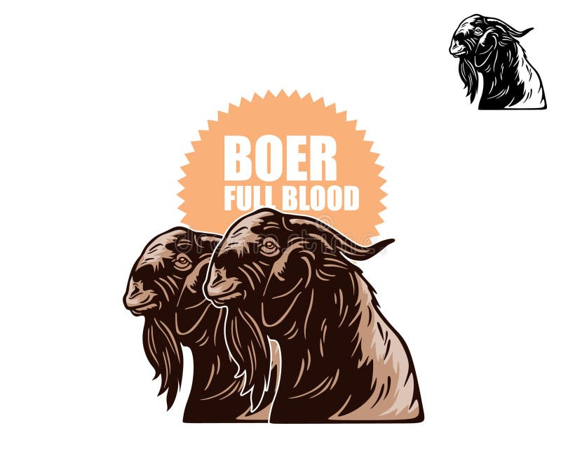 Great boer head goat logo stock vector. Illustration of agriculture ...