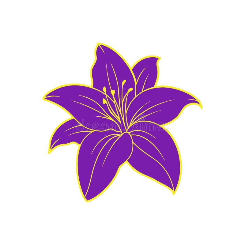 Lilly Flower Vector Art - Graceful Floral Design Stock Illustration ...