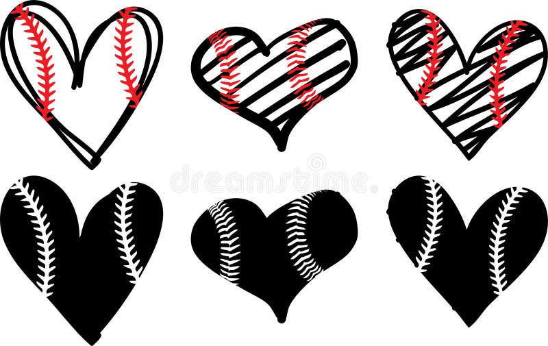 Heart Baseball, Baseball Cut File, Softball Silhouette, Baseball Clip ...