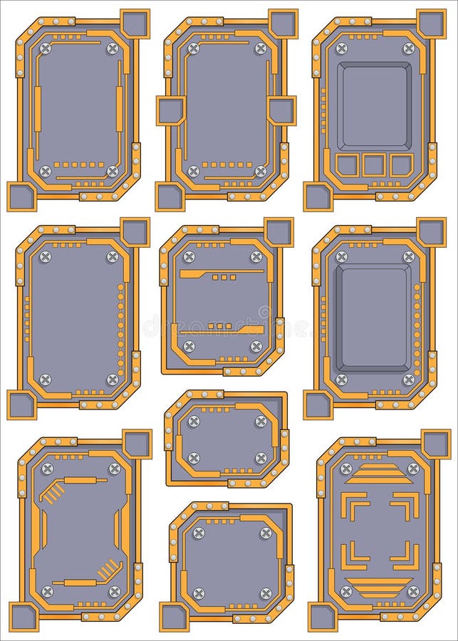 Set of game frames. stock vector. Illustration of entertainment - 333232735