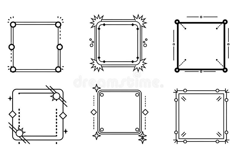 Border & Frame Set: Adaptable Vector Patterns for Ornamental Symbols in ...