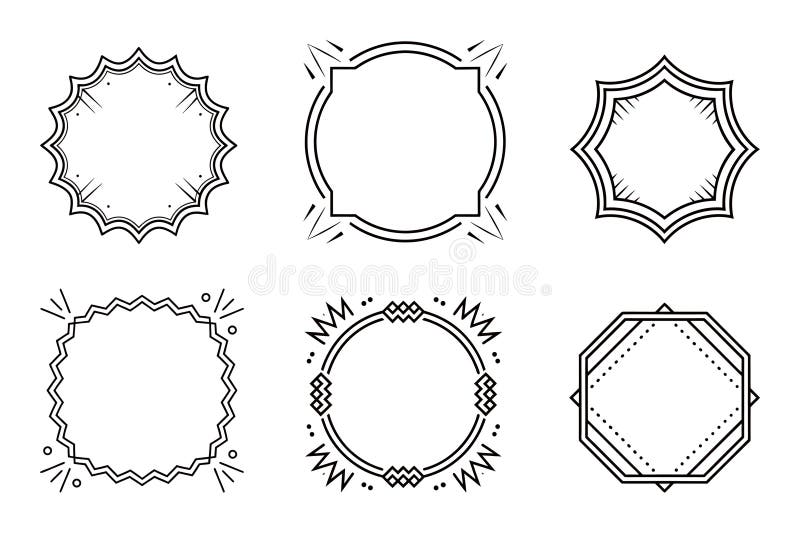 Border & Frame Set: Adaptable Vector Patterns for Ornamental Symbols in ...