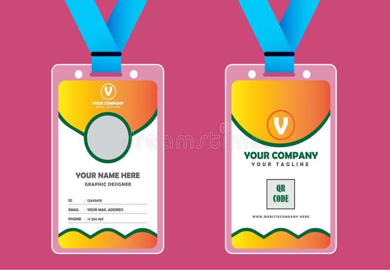 Professional ID Card Design Template Stock Vector - Illustration of ...