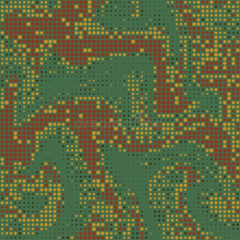 Halftone Seamless Camouflage Texture. Dot Pattern Urban Camo. Digital ...