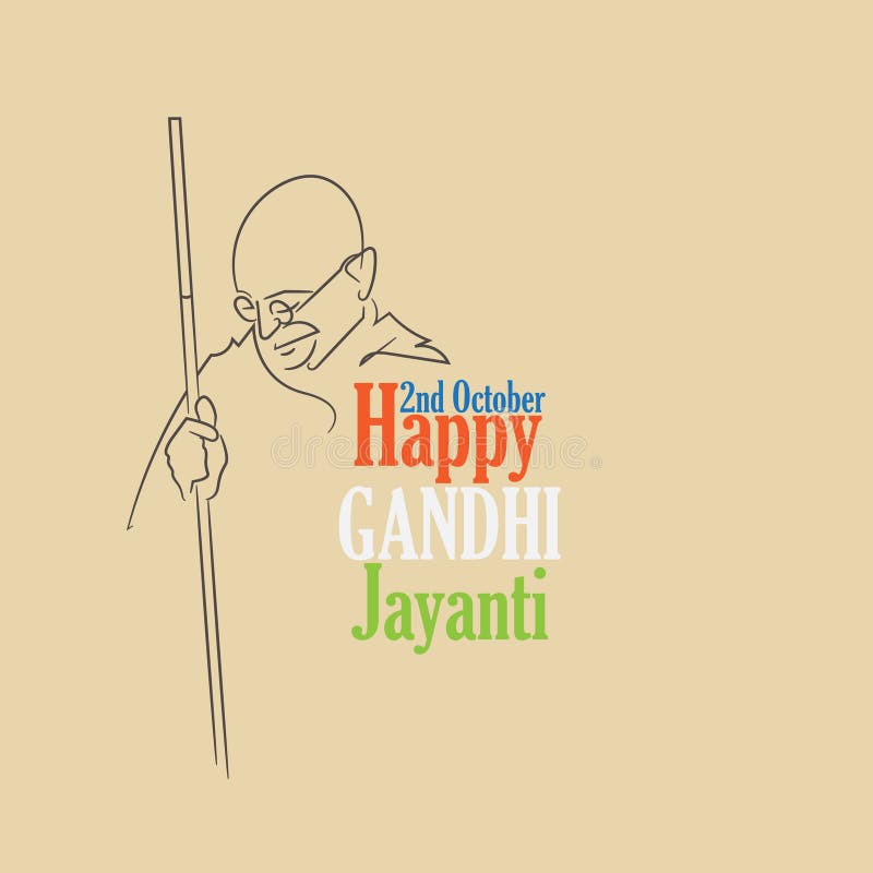 2nd October Mahatma Gandhi Birthday Celebration. Vector Illustration ...
