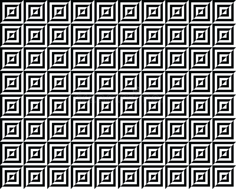 Seamless Monochrome Geometric Pattern Stock Illustration - Illustration ...