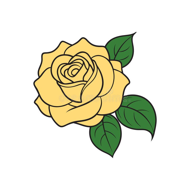 Beautiful Red Rose Flower Art Stock Vector - Illustration of nature ...