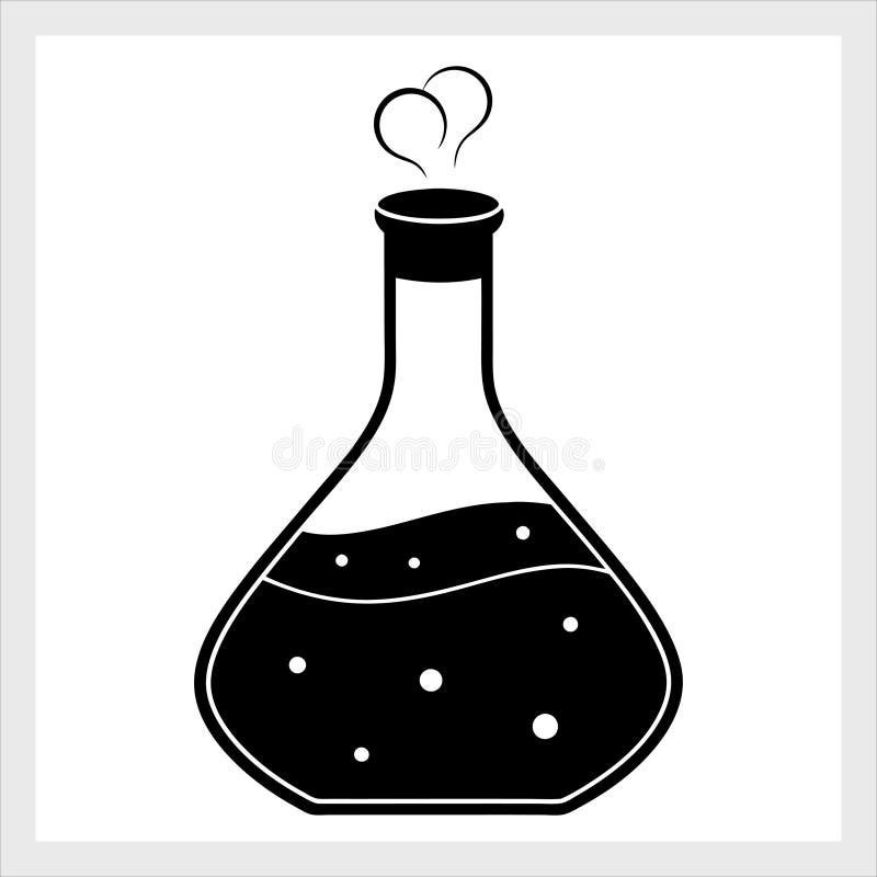 A Flask with a Chemical Substance Vector Illustration. Stock Vector ...