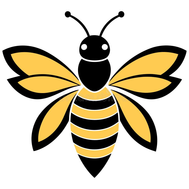 The Bee Vector Art Illustration with Colorful and Smooth Design. Stock ...