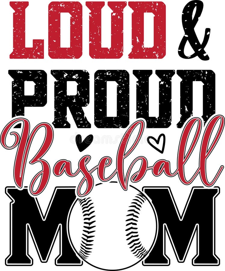 Loud and Proud Baseball Mom, Softball Silhouette, Baseball Clip Art ...