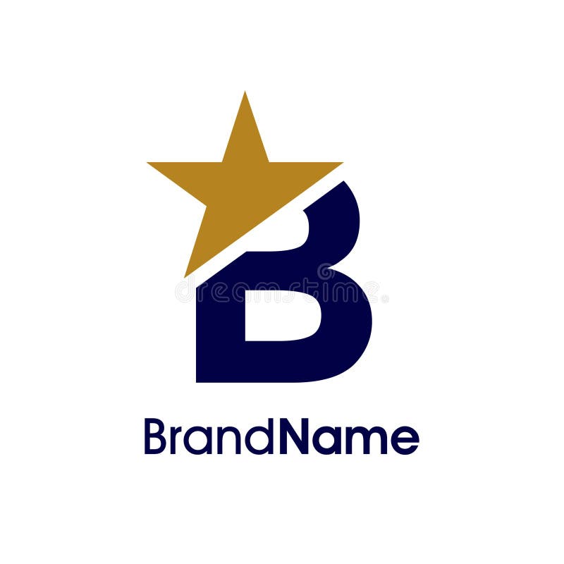 Simple and Minimalist Initial B Star Logo Stock Vector - Illustration ...