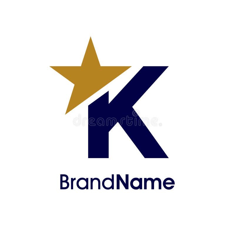 Simple and Minimalist Initial K Star Logo Stock Vector - Illustration ...
