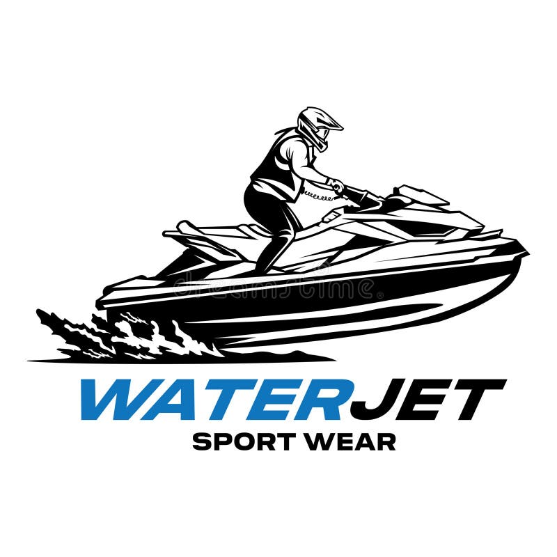 Jet Ski Racing Vector Illustration Design Stock Vector - Illustration ...