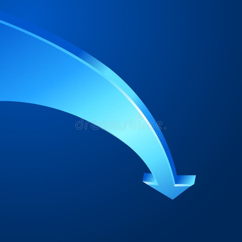 3d Arrow with Depth Effect. Directional Arrow Stock Illustration ...