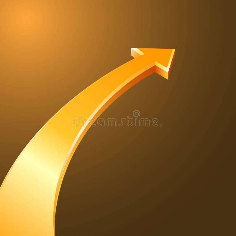 3d Arrow with Depth Effect. Directional Arrow Stock Illustration ...
