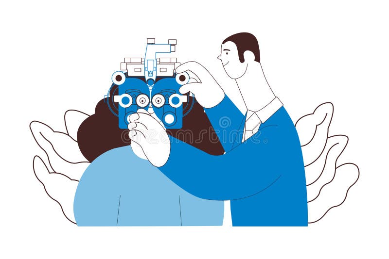 Optometry. Eye Test and Prescription Glasses. Medical Specialist and ...