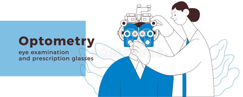 Optometry. Eye Test and Prescription Glasses Stock Vector ...