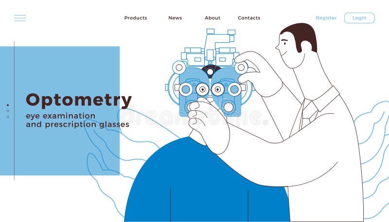 Optometry. Eye Test and Prescription Glasses Stock Vector ...
