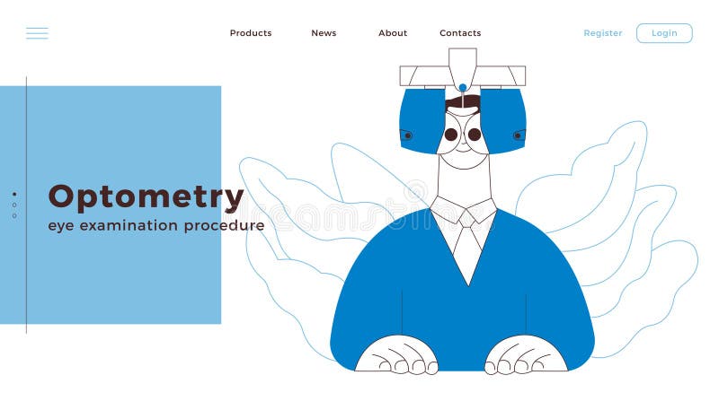 Optometry. Eye Test and Prescription Glasses. Male Perform Eye Test ...