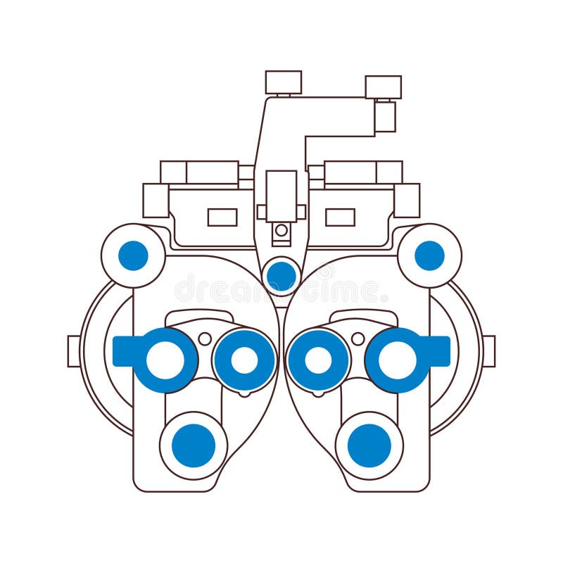 Optometry. Manual Vision Tester. Medical Equipment. Black and White ...