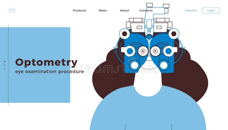 Optometry. Eye Test and Prescription Glasses. Female Perform Eye Test ...