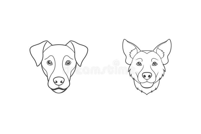 Geometric Dog Head Vector Design Stock Vector - Illustration of ...